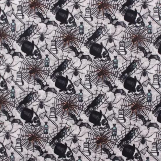Small Animal Fleece Cage Liners"Spooky Halloween Symbols" Midwest Double Critter/Ferret Nation, Full set 7-pieces