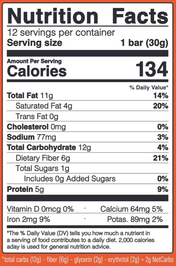NEOH Chocolate Bars - Keto Chocolate Dipped Candy Bar, Gluten-Free Low-Calorie, Low-Carb, Plant-Based, High-Fiber Snacks, No Added Sugar, 1 Ounce Individually Wrapped Bars, 12 Pack