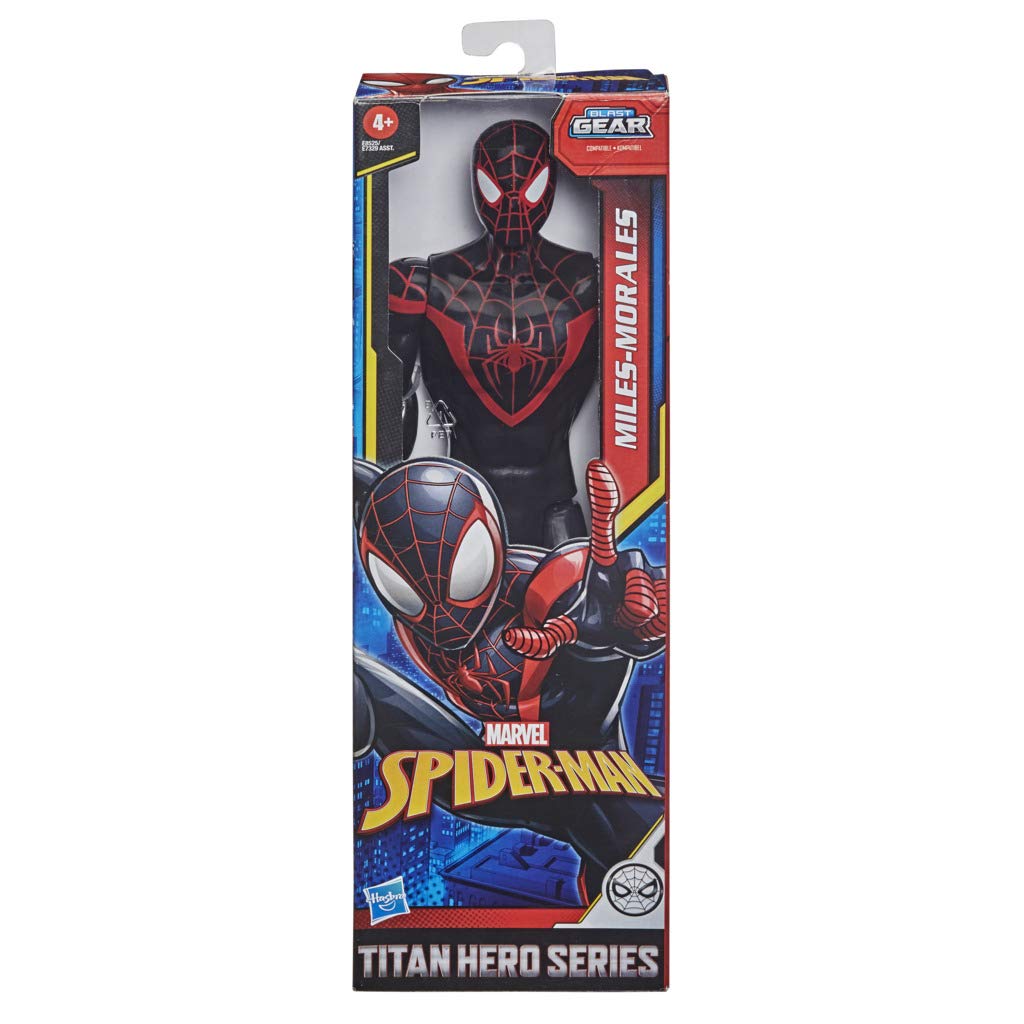 Marvel E85255X3 Spider-Man: Titan Series Miles Morales 30-cm-Scale Super Hero Action Figure Toy, Multi Colour