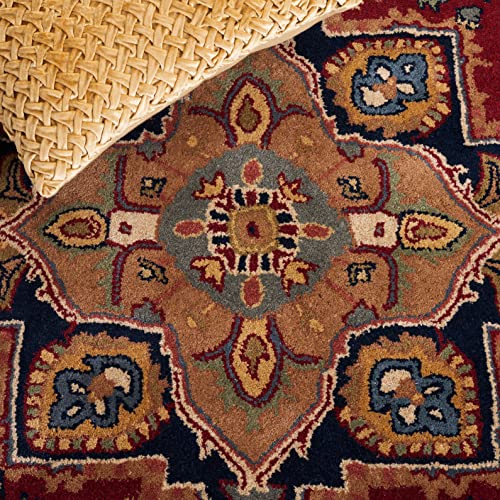 SAFAVIEH Heritage Collection 3' x 5' Red HG625A Handmade Traditional Oriental Premium Wool Area Rug