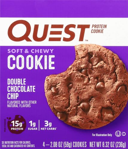 Quest NUTRITION Double Chocolate Chip Protein Cookie, 4 CT