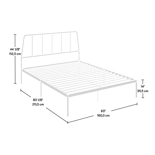 Sauder Harvey Park Queen Platform Bed, Black Finish