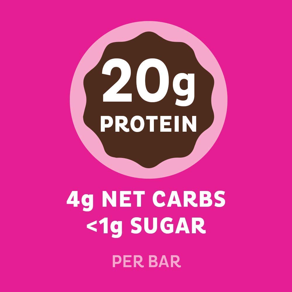 Quest Nutrition Protein Bar Choco Sprinkled Doughnut. Low Carb Meal Replacement Bar w/ 20g+ Protein. High Fiber, Gluten-Free (24 Count)