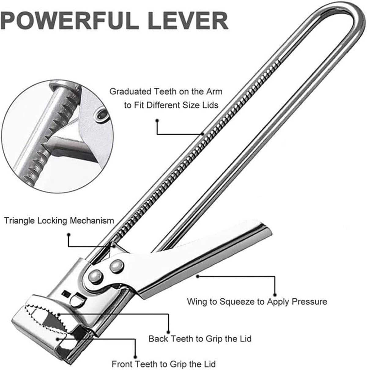 Master Opener Adjustable Jar & Bottle Opener, Adjustable Multifunctional Stainless Steel Can Opener Jar Lid Gripper, Manual Jar Bottle Opener Kitchen Accessories