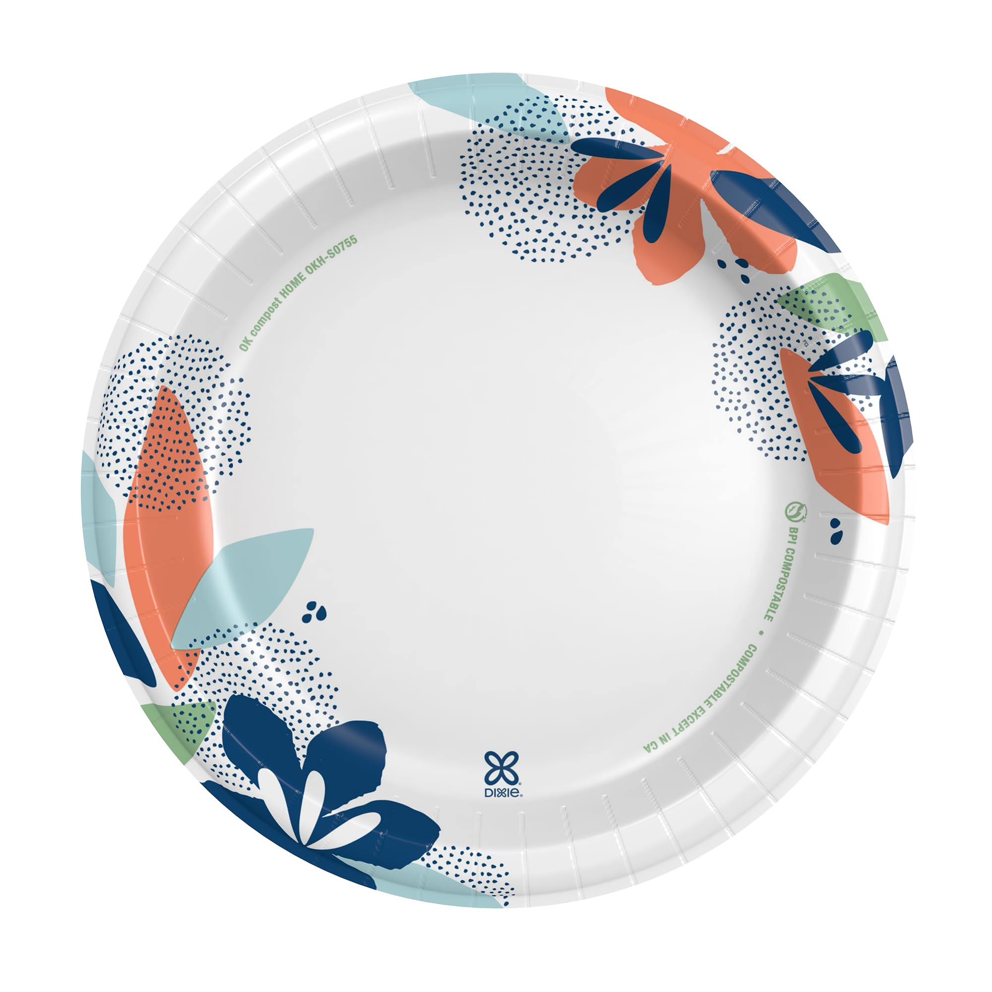 Dixie 10 Inch Paper Plates, Dinner Size Printed Disposable Plate, 204 Count (3 Packs of 68 Plates)