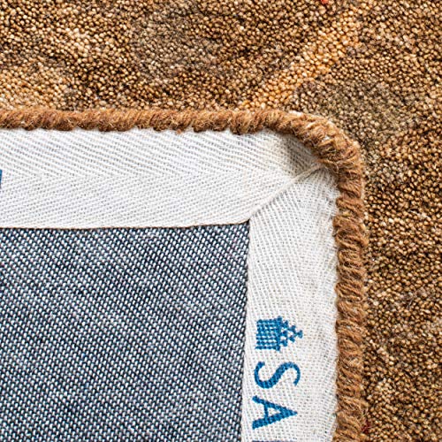 SAFAVIEH Anatolia Collection 8' x 10' Brown / Green AN512F Handmade Traditional Oriental Premium Wool Area Rug