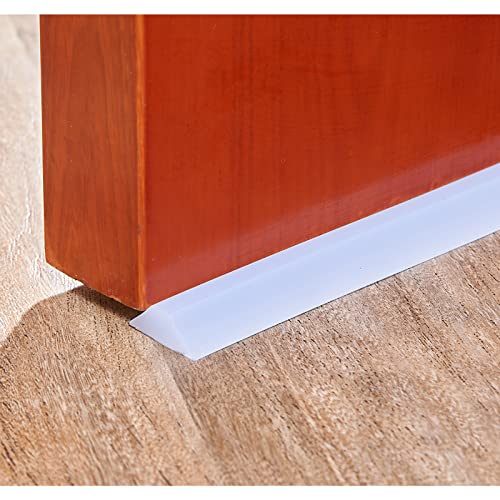 xingmeihe Collapsible Shower Threshold Water Dam Shower Barrier,Shower Door Dam Water Stopper Silicone Wet Room Bathroom (39Inch(Transparent