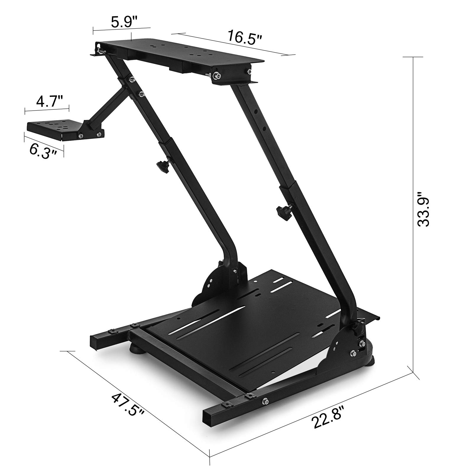 Mrolife G920 Racing Wheel Stand Height Adjustable Racing Stand for Gaming,Driving Simulator Cockpit Compatible with Logitech G25, G27, G29, G920 Gaming Cockpit (Racing Steering Wheel Stand), Black