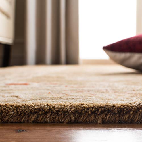 SAFAVIEH Anatolia Collection 8' x 10' Brown / Green AN512F Handmade Traditional Oriental Premium Wool Area Rug