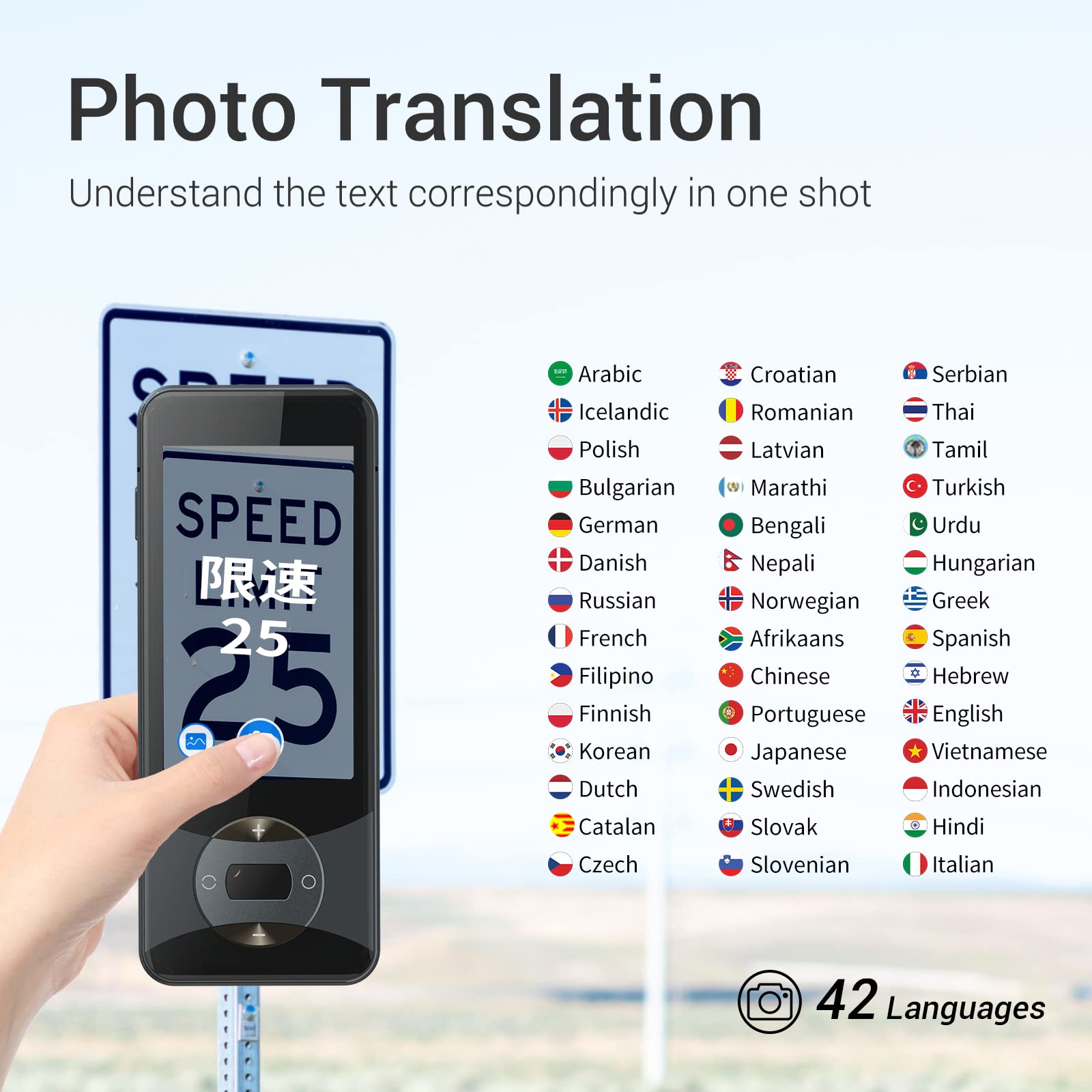 Wooask Language Translator Device Portable Real-time Voice Translation in 138 Different Languages and Accents for Learning, Travel, Business and Daily Tasks