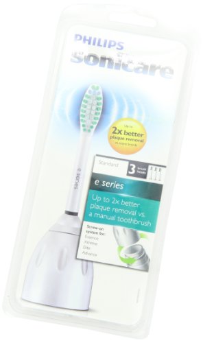 Philips Sonicare Genuine E-Series Replacement Toothbrush Heads, 3 Brush Heads, White, HX7023/64