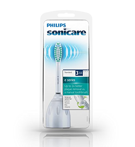 Philips Sonicare Genuine E-Series Replacement Toothbrush Heads, 3 Brush Heads, White, HX7023/64
