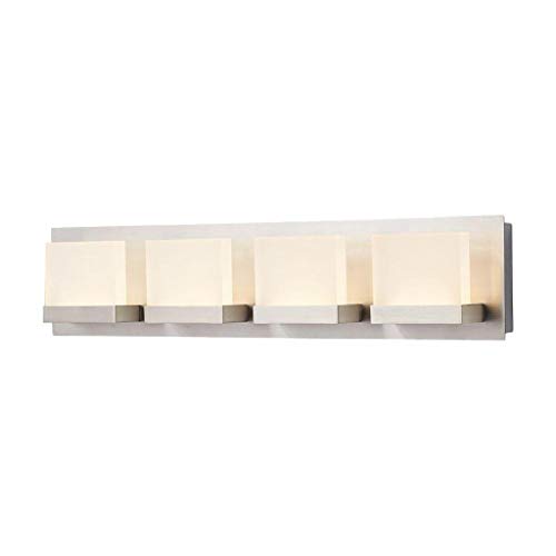 Home Decorators Collection Alberson 4-Light Brushed Nickel LED Bath Bar Light