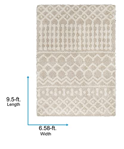 Artistic Weavers Hapsburg Moroccan Shag Area Rug, 6'7" x 9'6", Beige