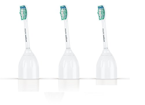 Philips Sonicare Genuine E-Series Replacement Toothbrush Heads, 3 Brush Heads, White, HX7023/64