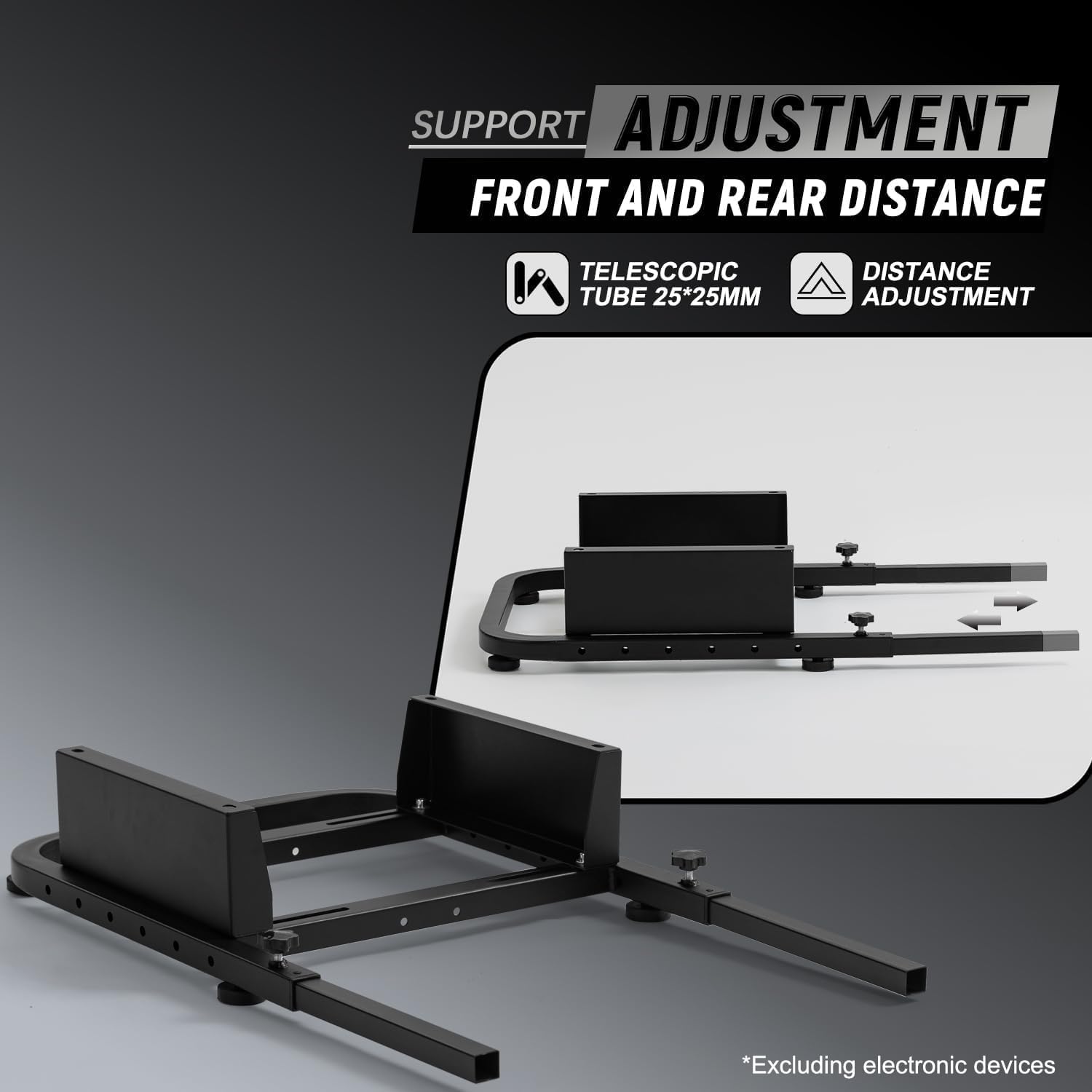 Supllueer Racing Seat Bracket Used with Racing Wheel Stand to Form Sim Cockpit Fit for Anman Marada Dardoo Minneer Adjustable Universal Sim Race Mount Support DIY, Excluding Seat