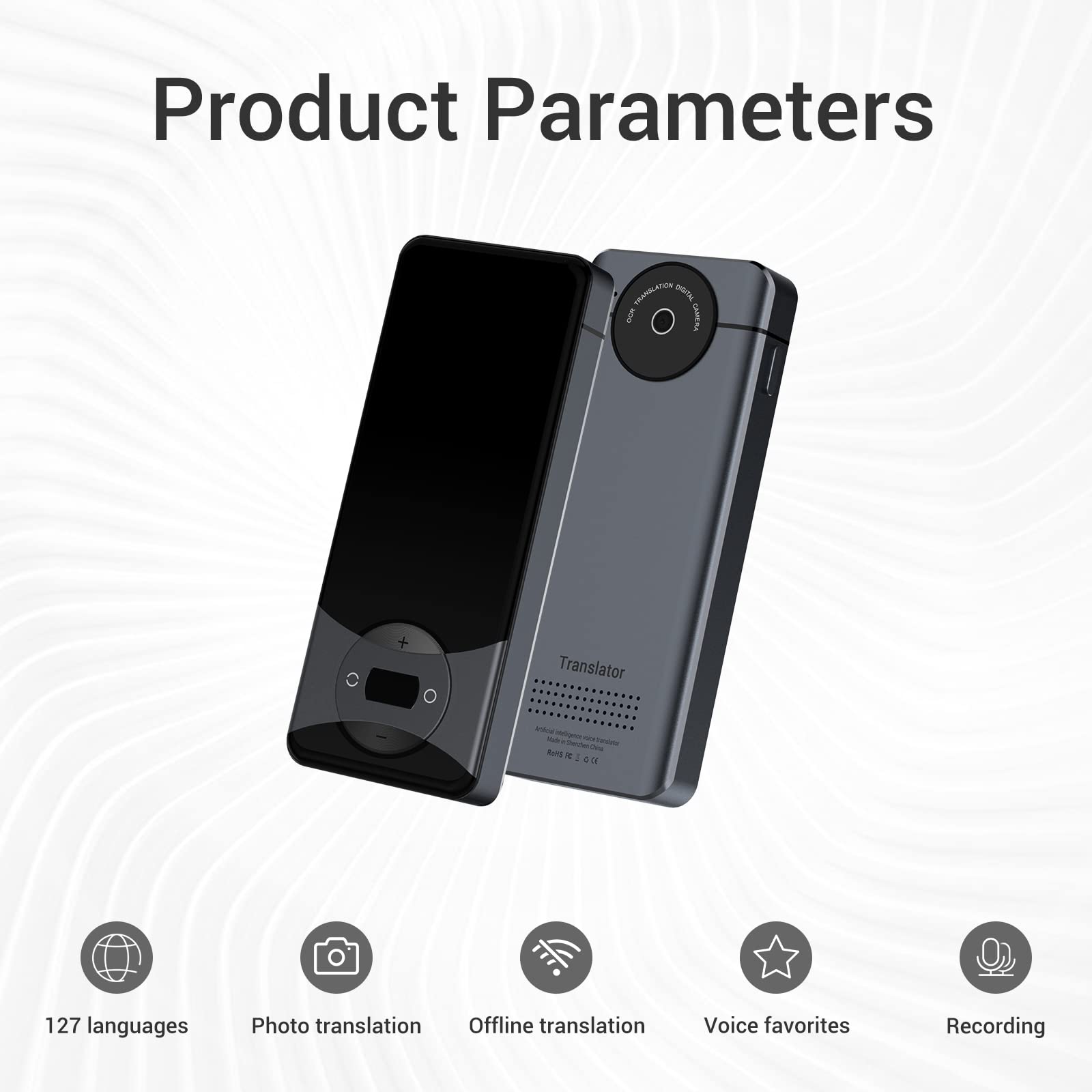 Wooask Language Translator Device Portable Real-time Voice Translation in 138 Different Languages and Accents for Learning, Travel, Business and Daily Tasks
