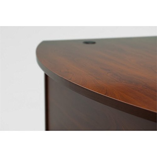 Bush Business Furniture Series C 72W Bowfront Desk Shell in Hansen Cherry