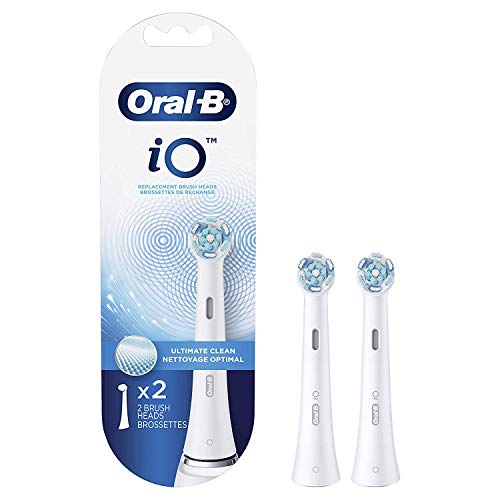 Oral-B iO Ultimate Clean Replacement Brush Heads, White, 2 Count