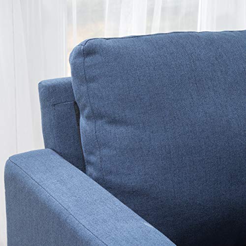 Christopher Knight Home Zahra Fabric Sectional Couch, 5-Pcs Set, Dark Blue