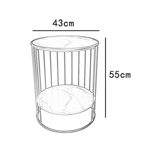 Articles for daily use Modern Round Marble Coffee Table, 2 Layer Coffee Table, Sofa Side Table, Used in Living Room Guest Room and Office