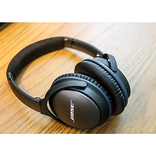 Bose Quiet Comfort 35 Replacemen Ear Cushions Kit by Link Dream Soft Protein Leather Replacement Ear Pad for Bose QC 35/25 / 15 QC2 / Ae2 / Ae2i / Ae2W / Sound Link/Sound True (Black)