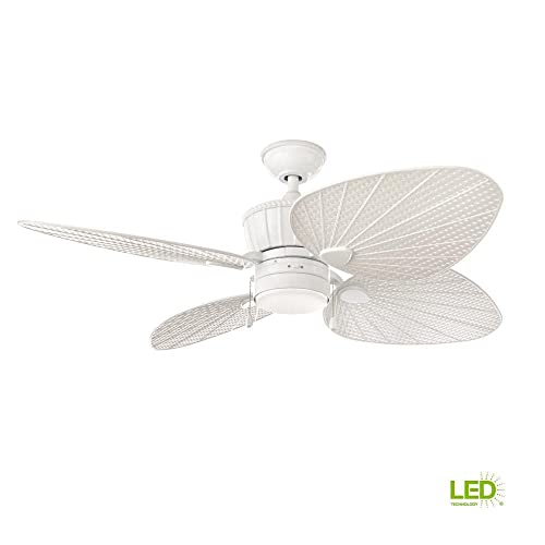 Home Decorators Collection YG618-WH Pompeo 52 in. LED Outdoor White Ceiling Fan