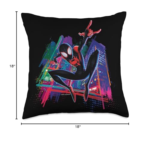 Marvel Spider-Man Miles Morales Graffiti City Throw Pillow