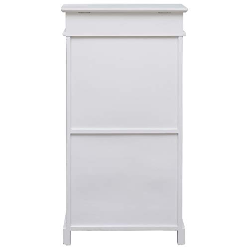 WIFESE Shoe Storage Shoe Cabinet for Entryway 19.7"x11"x38.6" Shoe Organizer Shoe Cubby Storage with Doors Shoe Rack Organizer Shoe Shelves Shoe Closet Article White
