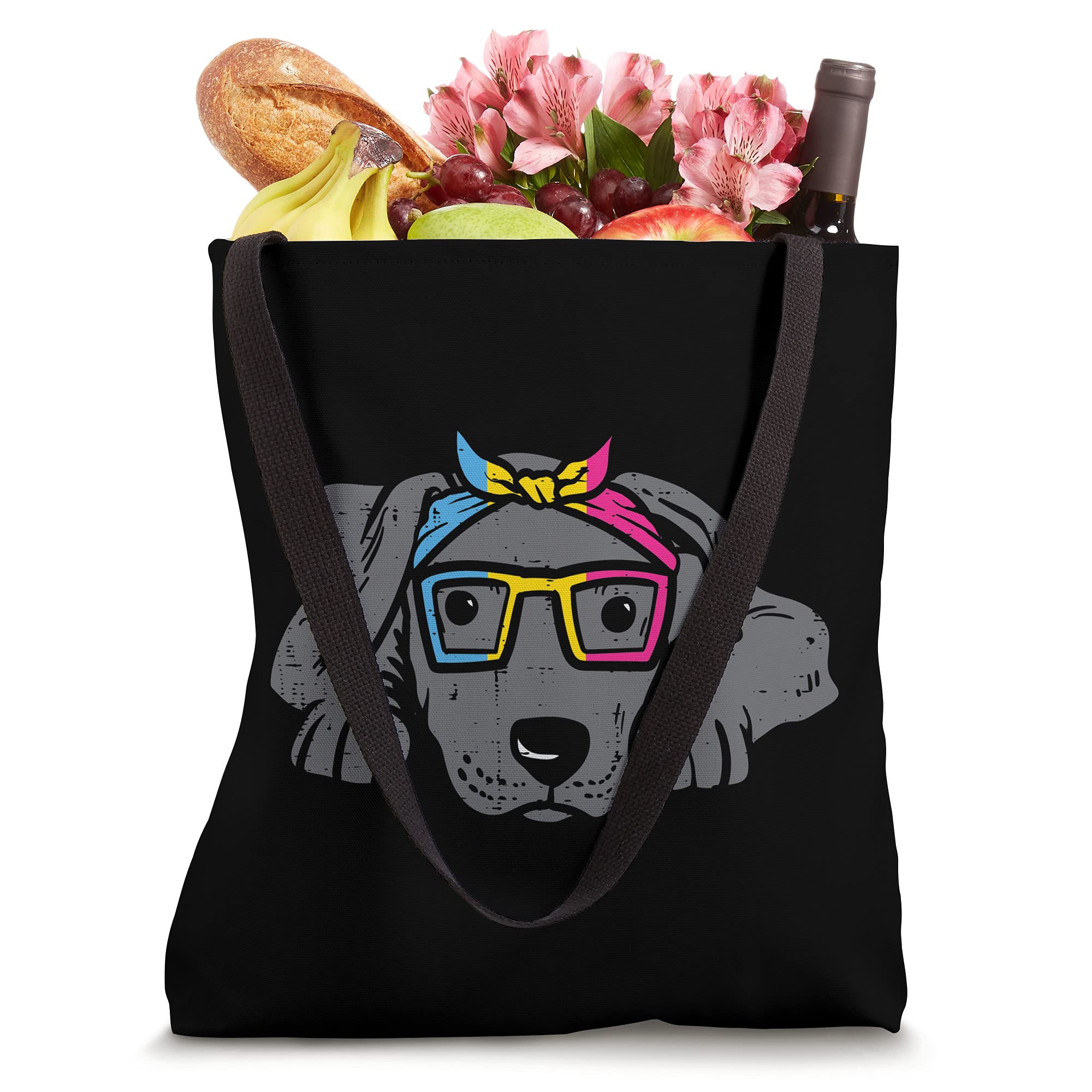 Pitbull Pansexual Headband Bandana Pan Pride Dog Men Women Tote Bag
