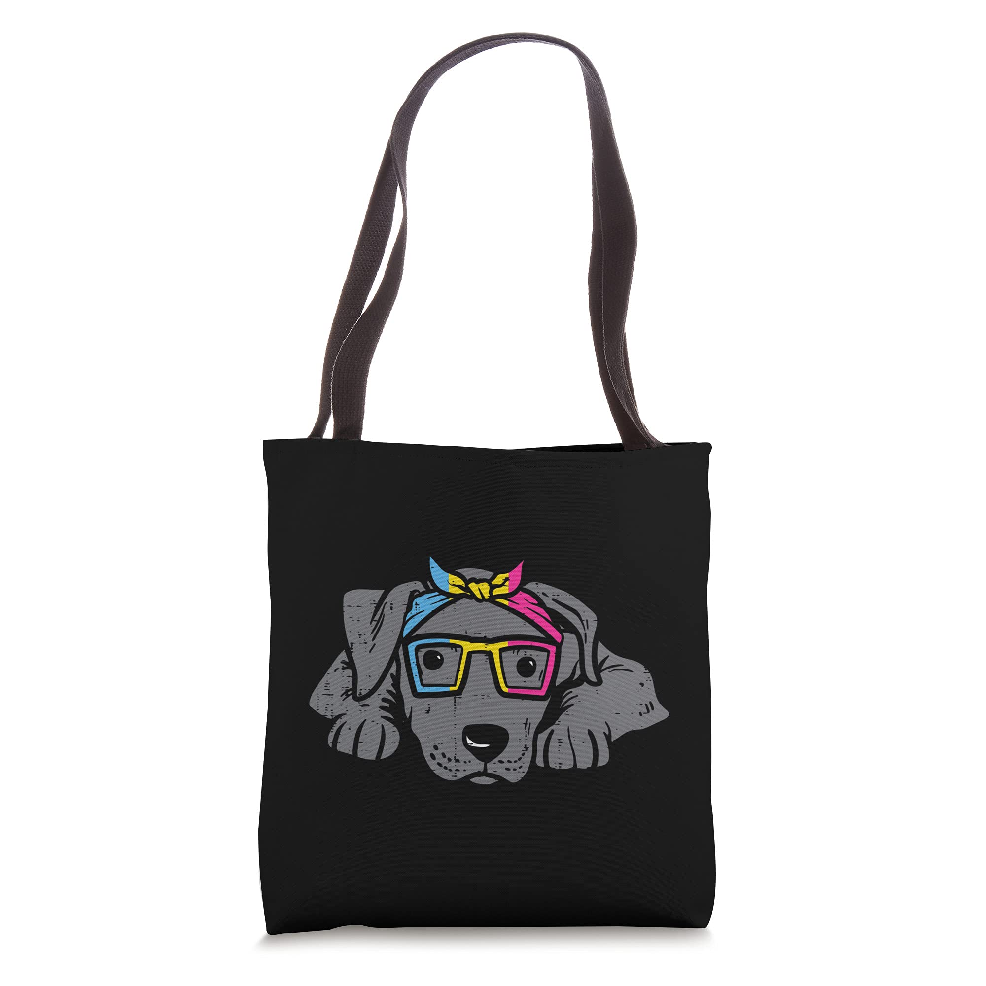 Pitbull Pansexual Headband Bandana Pan Pride Dog Men Women Tote Bag