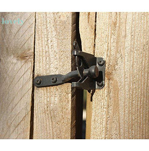 National Hardware N101-121 Automatic Gate Latch, Includes 4-Inch Bar, Coated with WeatherGuard Protection, Black