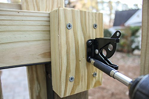 National Hardware N101-121 Automatic Gate Latch, Includes 4-Inch Bar, Coated with WeatherGuard Protection, Black