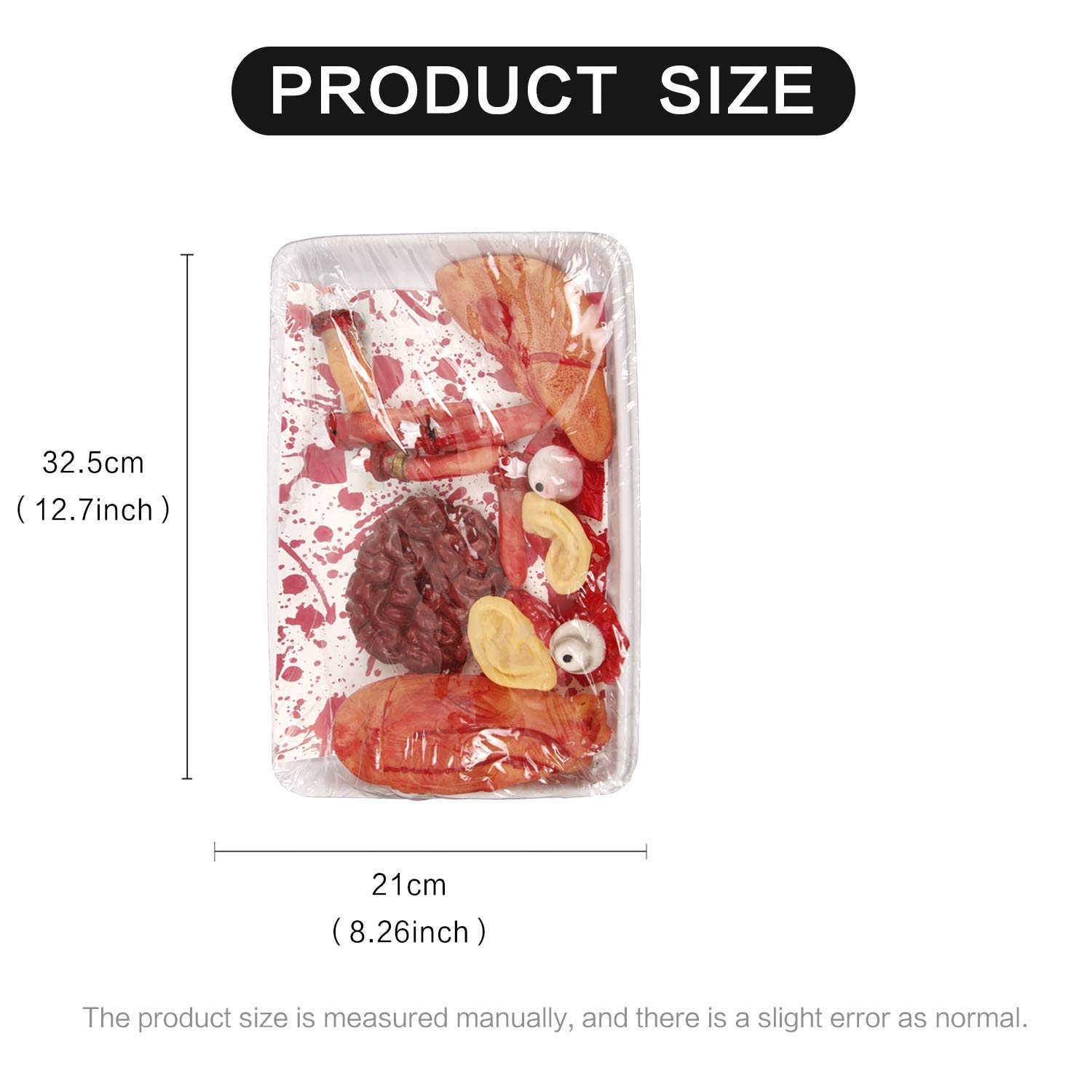 MOLEZU Handmade Halloween Realistic Internal Body Organs Props, Brain - Heart - Liver - Fingers - Eyes