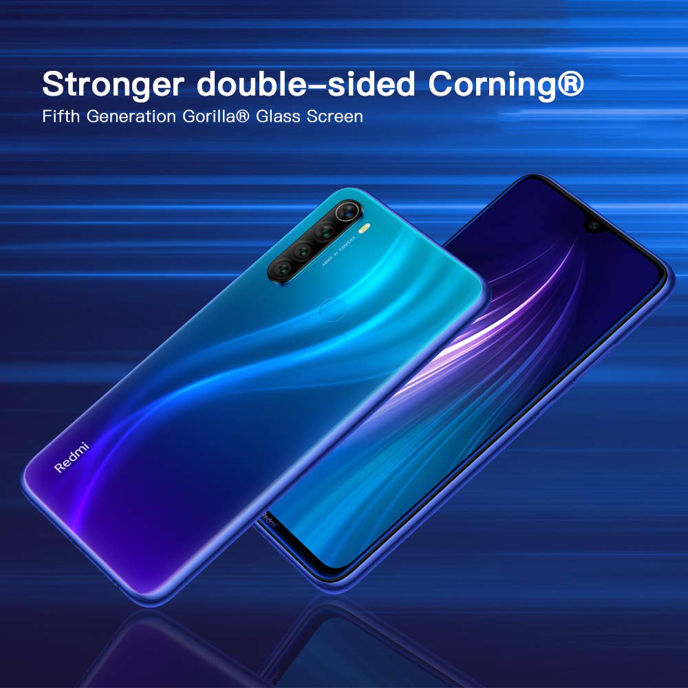 Xiaomi Redmi Note 8 (64GB, 4GB) 6.3" Display, Helio G85, 48MP Quad Camera, Dual SIM GSM Unlocked - US & Global 4G LTE International Version (Blue)