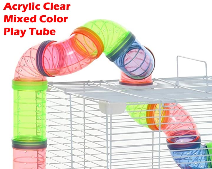 Pink Large 5-Levels Hamster Habitat Rodent Gerbil Mouse Mice Rats Animal Critters Home Cage Includes Complete Set of Accessories
