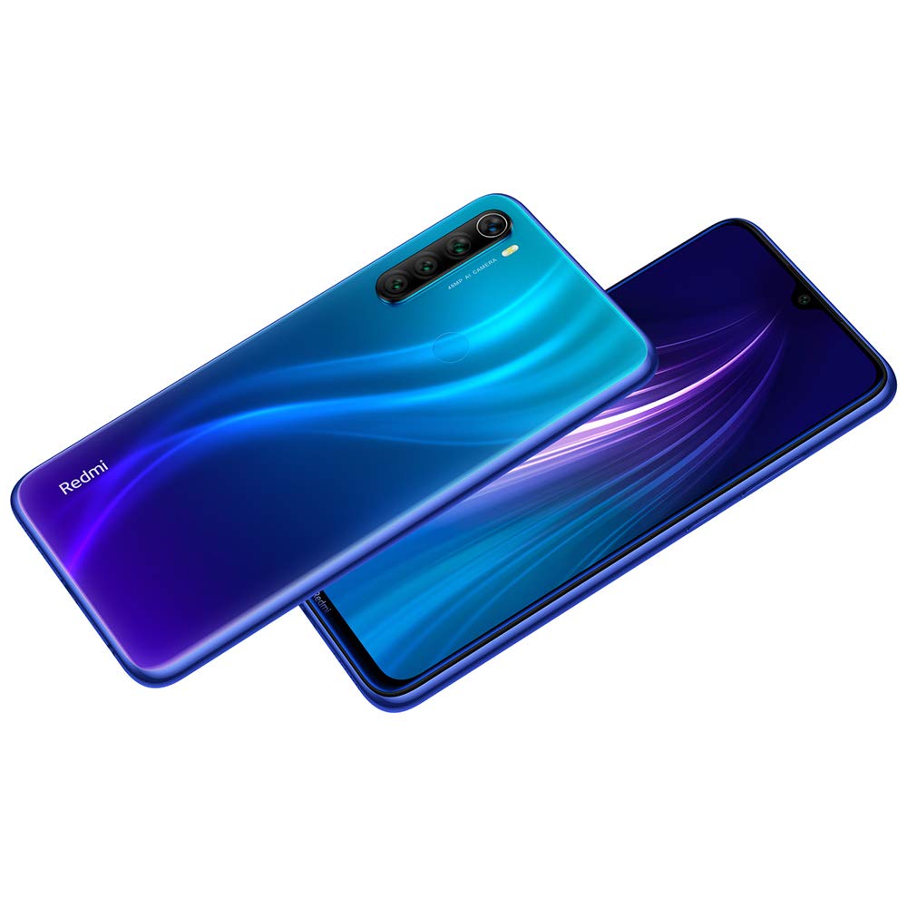Xiaomi Redmi Note 8 (64GB, 4GB) 6.3" Display, Helio G85, 48MP Quad Camera, Dual SIM GSM Unlocked - US & Global 4G LTE International Version (Blue)