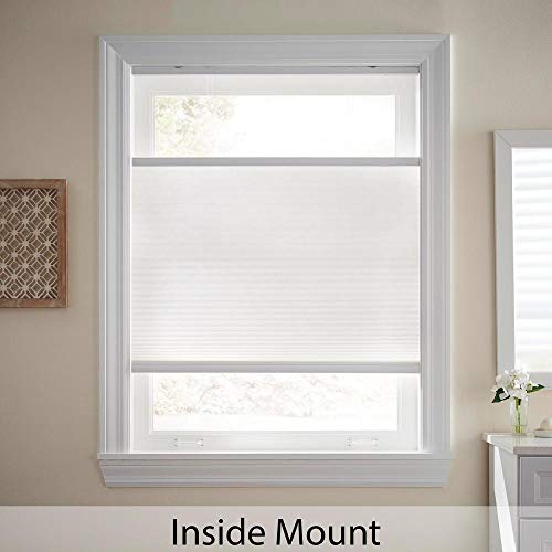 Home Decorators Collection Cut-to-Width Snow Drift 9/16 in.Top-Down Bottom-Up Cordless Cellular Shade - 28 in. W x 48 in. L