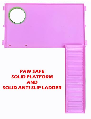 Pink Large 5-Levels Hamster Habitat Rodent Gerbil Mouse Mice Rats Animal Critters Home Cage Includes Complete Set of Accessories
