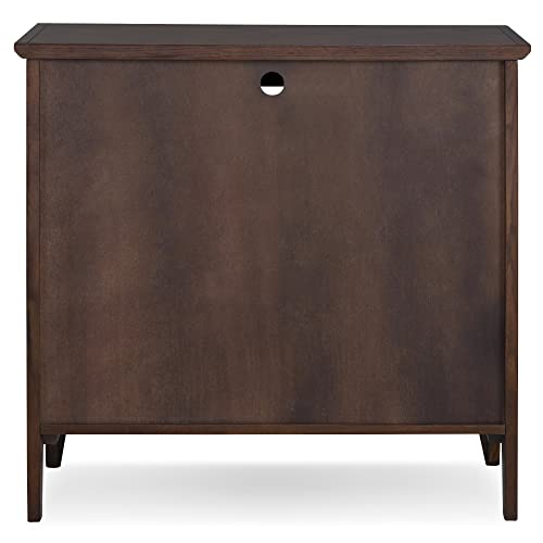 Leick Furniture Entryway Curio Cabinet with Interior Light, Chocolate Oak