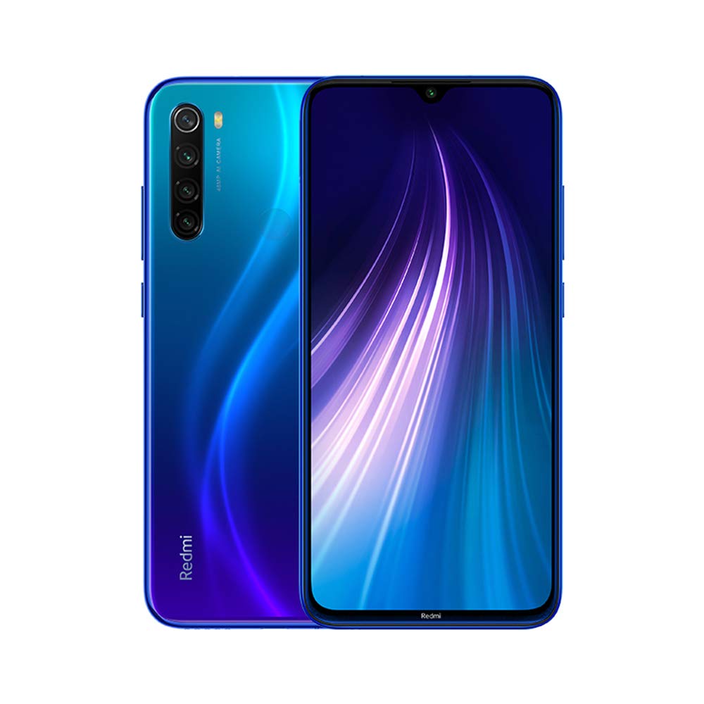Xiaomi Redmi Note 8 (64GB, 4GB) 6.3" Display, Helio G85, 48MP Quad Camera, Dual SIM GSM Unlocked - US & Global 4G LTE International Version (Blue)