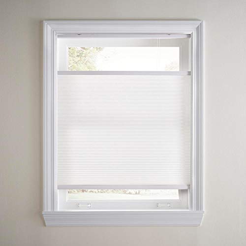 Home Decorators Collection Cut-to-Width Snow Drift 9/16 in.Top-Down Bottom-Up Cordless Cellular Shade - 28 in. W x 48 in. L