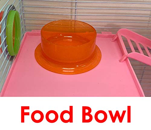Pink Large 5-Levels Hamster Habitat Rodent Gerbil Mouse Mice Rats Animal Critters Home Cage Includes Complete Set of Accessories