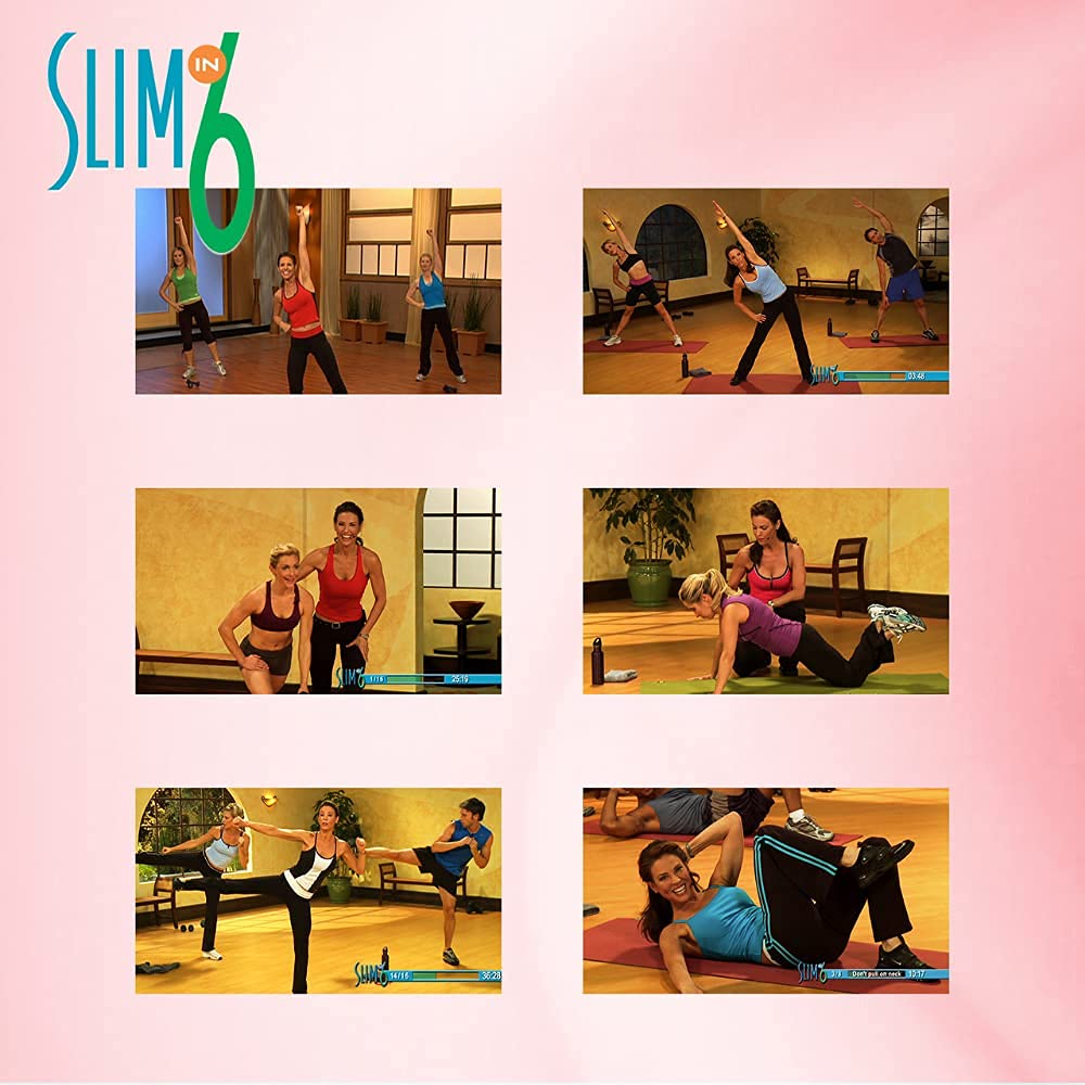 Beachbody Slim in 6 DVD Workout Videos, Easy to Follow, Low Impact Body Weight Training, Exercises, Includes Eating Plan, Fitness & Nutrition Guide by Debbie Siebers, Resistance Band