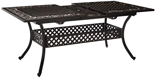 Christopher Knight Home Outdoor Expandable Patio Dining Table, 64"-81", Cast Aluminum, Shiny Copper