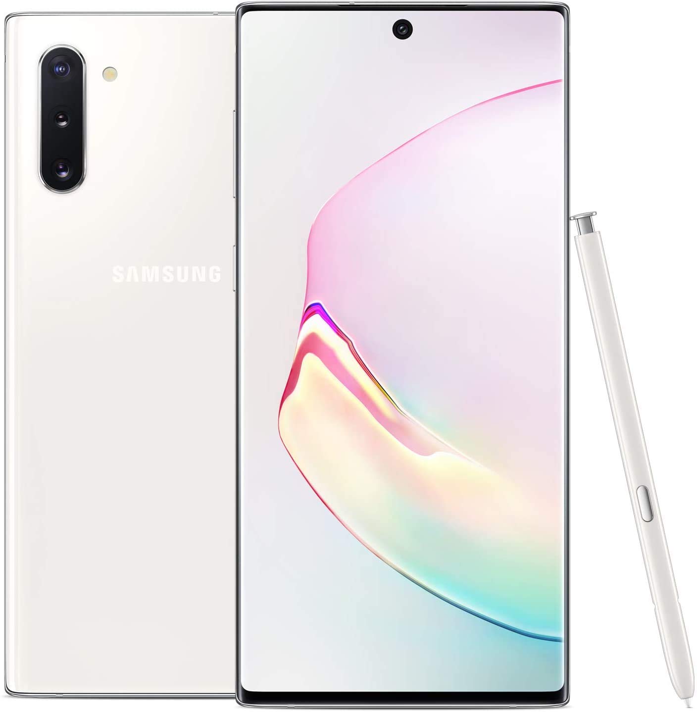 SAMSUNG Galaxy Note 10 (256GB, 8GB) 6.3" AMOLED, IP68 Water Resistant, Snapdragon 855, 4G LTE Fully Unlocked (T-Mobile, Verizon, Global) N970U (w/Wireless Charging Pad, Aura White)