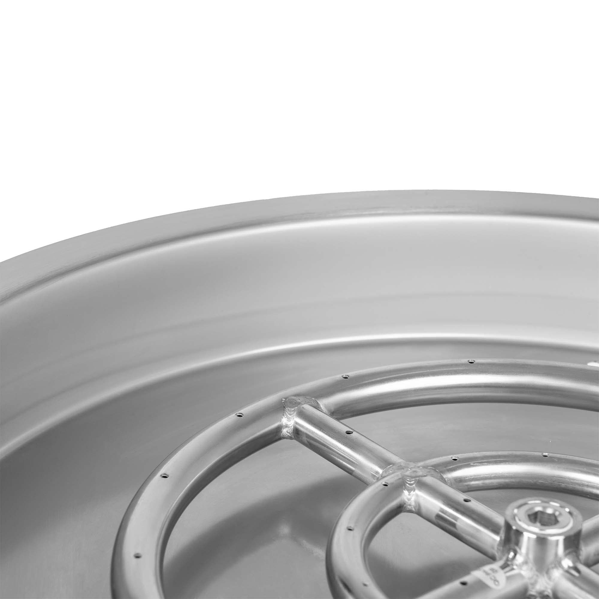 Celestial 19" Round Drop-in Fire Pit Pan w/ 12" Burner, Stainless Steel, 92,000 BTU, Natural Gas or Propane, for Easy Installation in DIY Outdoor Gas Fire Pits