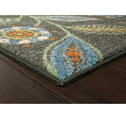 Maples Rugs Reggie Floral Area Rugs for Living Room & Bedroom [Made in USA], Multi, 7 x 10