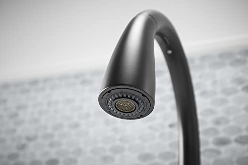 KOHLER R77748-SD-BL Malleco Touchless Pull Down Kitchen Sink Faucet with Soap/Lotion Dispenser in Matte Black