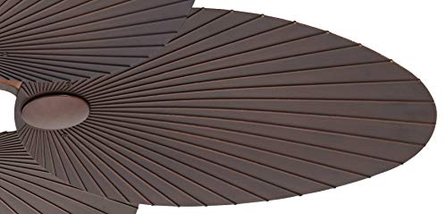 Casa Vieja 52" Casa Breeze Tropical Coastal Indoor Outdoor Ceiling Fan with Light LED Remote Control Oil Brushed Bronze Palm Leaf Damp Rated for Patio Exterior House Porch Gazebo Garage Barn